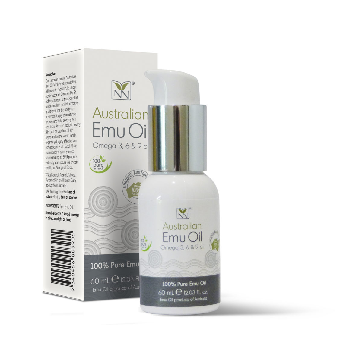 Y-Not Natural 100% Pure Emu Oil Omega 3,6 & 9 (60ml) - SkinshareSG