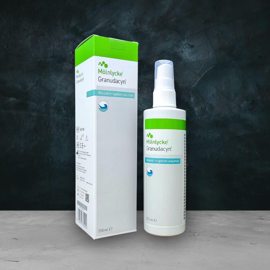 Mölnlycke Granudacyn Wound Irrigation Solution (250ml/500ml) - SkinshareSG